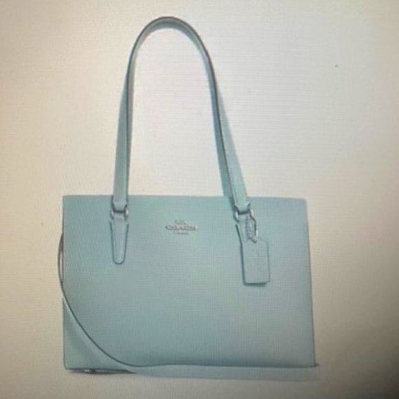 Coach | Bags | Coach Silverpowder Blue Tatum Carryall | Poshmark